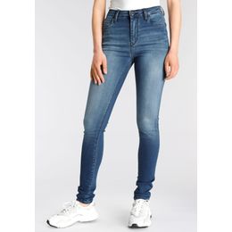 Skinny-fit-Jeans Pepe Jeans "Regent" Gr. 29, Länge 30, blau (medium blue) Damen Jeans Röhrenjeans