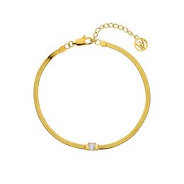 Paul Valentine Armband "Brilliant Sleek Bracelet" Edelstahl (Farbe: vergoldet)