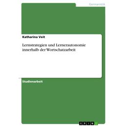 GRIN Lernstrategien und Lernerautonomie innerhalb der Wortschatzarbeit - Katharina Veit, Kartoniert (TB)