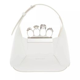 Alexander McQueen Hobo Bag - The Jewelled Hobo Mini Bag - in creme - Hobo Bag für Damen