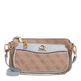 Guess Crossbody Bags - Nell Logo Double Pouch Crossbody - in braun - Crossbody Bags für Damen