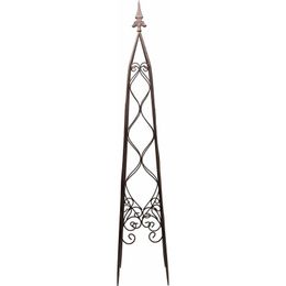 TrendLine - Metallobelisk 121 cm braun antik Metallobelisk