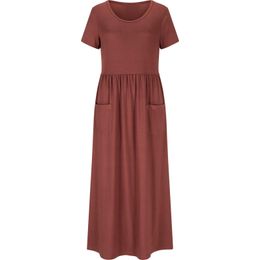 CR&Eacute;ATION L Damen Jerseykleid mit Taschen rotbraun Gr&ouml;&szlig;e 38