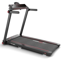 Christopeit Sport® Laufband TM 750 S, 95% vormontiert, nur 19 cm flach, rot|schwarz
