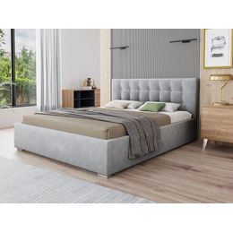 Deine Möbel 24 Polsterbett KINA inkl. Bettkasten und Lattenrost (Komplettbett Top Qualität)