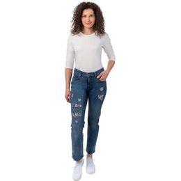 Gio Milano Stretch-Jeans Gio-Kim2 Power-Stretch-Jeans mit Glitzersteinen