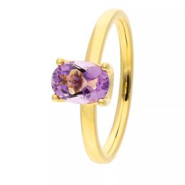 diamondline Ring - ring 375 YG 1 Amethyst 7x5 mm oval fac. - in silber - Ring für Damen