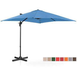 Uniprodo Sonnenschirm Gartenschirm Marktschirm Balkon Ampelschirm blau 250 cm viereckig