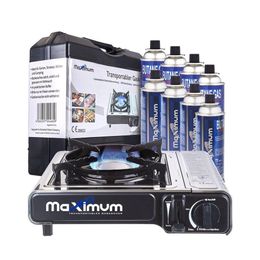 Maximum Camping-Gasgrill Edelstahl Set