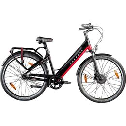 Zündapp Zündapp E-Bike Z902, 7 Gang Shimano Nexus Schaltwerk, Nabenschaltung, Frontmotor, 418 Wh Akku, Pedelec, Elektrofahrrad für Damen u. Herren, Cityrad, grau