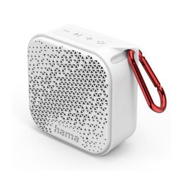 Hama Mini-Bluetooth-Lautsprecher (wasserdicht IP67, 3,5W, mobil, Karabiner) Bluetooth-Lautsprecher (3,5 W), weiß