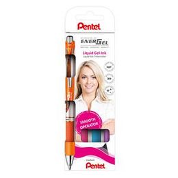 Pentel EnerGel BL77 Gelschreiber-Set orange, pink, hellblau, lila 0,35 mm, Schreibfarbe: farbsortiert, 4 St.