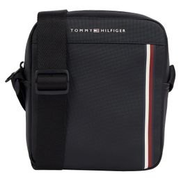 Tommy Hilfiger Mini Bag TH PIQUE PU MINI REPORTER, Herrenschultertasche Tasche Herren Umhängetasche, schwarz