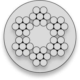 SAFETEX Ummanteltes Rundlitzenseil 6/8 mm, verzinkt EN 12385-4 (DIN 3055), Konstruktion 6x7 mit Fasereinlage PVC ummantelt