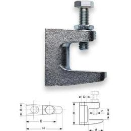 SAFETEX Tr&auml;gerklammer M12 aus Temperguss mit Schraube und Kontermutter, 350 kg