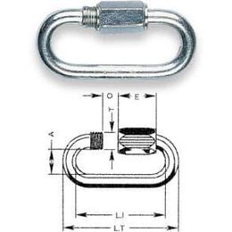 SAFETEX Kettenschnellverschluss 12 mm verzinkt, aus verg&uuml;tetem Stahl