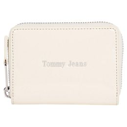 Tommy Jeans Geldbörse TJW MUST SMALL ZA PATENT, mit dezentem Markenlogo vorne, weiß