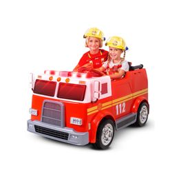Actionbikes Motors Kinder-Elektro-Feuerwehrauto LL911, 2-Sitzer, Sirene, Spritze, EVA-Reifen, 90 Watt, Fernbedienung