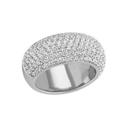 Firetti Fingerring Schmuck Geschenk Silber 925 Silberring Pavé, mit Zirkonia (synth), silberfarben|weiß