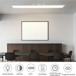 ZMH LED Panel Deckenleuchte Dimmbar - Flach Deckenlampe Wohnzimmer mit Fernbedienung Küchenlampe Schlafzimmerlampe Deckenpanel Modern Büroleuchte für