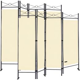 Casaria - 2er Set Paravent Lucca 180x163 cm Verstellbar Raumteiler Trennwand Umkleide Sichtschutz Spanische Wand Creme