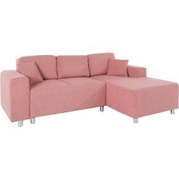 Guido Maria Kretschmer Home & Living Guido Maria Kretschmer Home&Living Ecksofa Györ, wahlweise mit Bettfunktion und Bettkasten incl. 2 Zierkissen, rosa