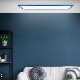 BRILLIANT LEUCHTEN Brilliant Everett Deckenpanel LED Schwarz, 1-flammig, Fernbedienung, Farbwechsler