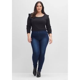 sheego Große Größen: Jeggings in individueller Waschung, dark blue Denim, Gr.48