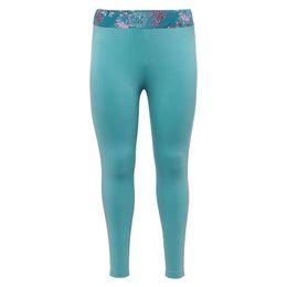 sheego by Joe Browns Große Größen: Leggings mit Kontrastdetails und Schlupfbund, jade, Gr.50