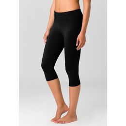 Vivance Große Größen: Doppelpack Capri-Leggings, weiß+schwarz, Gr.48/50