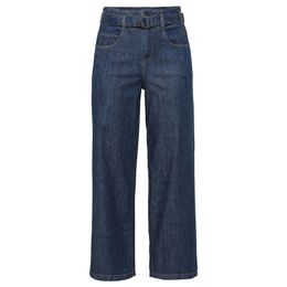 sheego Große Größen: Weite Stretch-Jeans mit High-Waist-Bund, blue Denim, Gr.58
