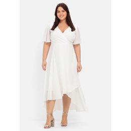 sheego Große Größen: Chiffonkleid im Lagenlook, mit Unterkleid, offwhite, Gr.42