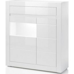 Inosign Vitrine Carat Höhe 112 cm, Leisten angeliefert, 1 x grau, 1 x weiss, weiß