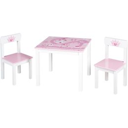 Roba® Kindersitzgruppe Krone, (3-tlg), rosa