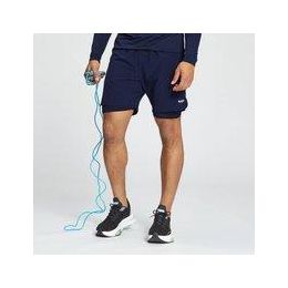 MP Men's 2 in 1 Training Shorts - Navy - XS