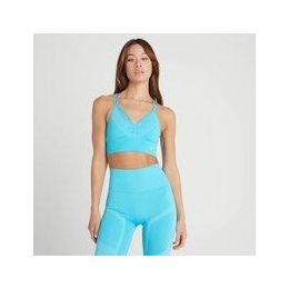 MP Damen IMPact Nahtloser Scrunch-Sport-BH – Flussblau - XS