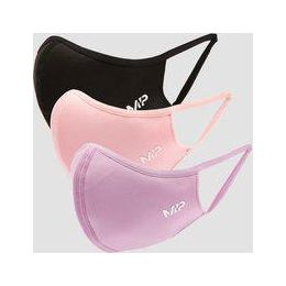 MP Curve Mund-Nasenschutz (3er-Pack) – Schwarz/Geranium Pink/Flieder - M/L