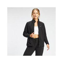 MP Damen Essential Fleece Jacke mit durchgehendem Reißverschluss — Schwarz - XS