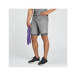 MP Men's 2 in 1 Training Shorts - Storm - XXS