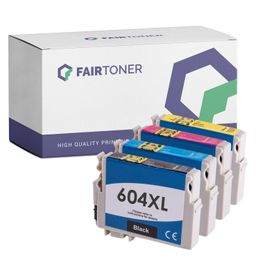 FairToner 4er Multipack Set kompatibel für Epson C13T10H64010 / 604XL Druckerpatronen