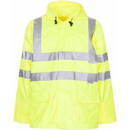 Planam - Regenjacke Warnschutz uni gelb Größe m - gelb