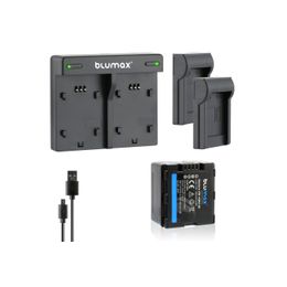 Blumax Set mit Lader für Panasonic VW-VBN130 1150 mAh Kamera-Ladegerät