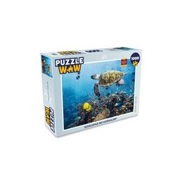 MuchoWow Puzzle Schildkröte am Korallenriff