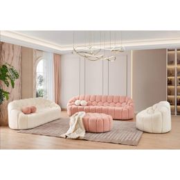 JVmoebel Sofa, Designer Sofa Couch Sofagarnitur Polster Möbel Set 3+2+1 Hocker