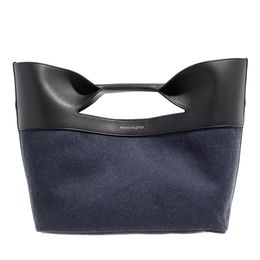 Alexander McQueen Tote - The Bow Small Handle Bag Leather - in blau - Tote für Damen