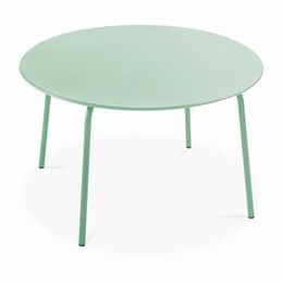 Runder Gartentisch aus Metall Salbeigrün - Salbeigrün