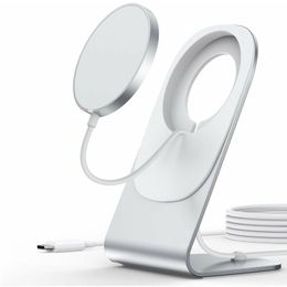 15W magnetisches Qi-Ladegerät (MagSafe-kompatibel) Ständer Handy-Halter Weiß - Choetech