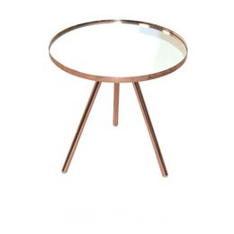 Möbel Direkt Online - Beistelltisch aus Metall mit Spiegelglasplatte Anke, kupfer