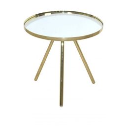 Möbel Direkt Online - Beistelltisch aus Metall mit Spiegelglasplatte Anke, messing