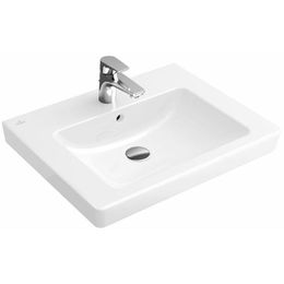 Villeroy & Boch Villeroy & Boch Waschtisch Subway 71136G 600x470mm, 1 Hahnloch, mit Überlauf, Farbe: Weiß - 71136G01